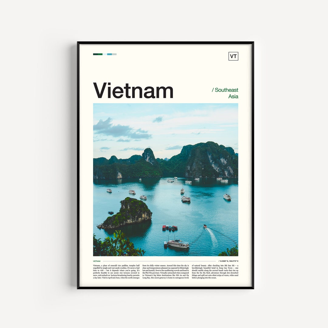 Vietnam Print, Vietnam Poster, Vietnam Wall Art, Vietnam Art Print ...