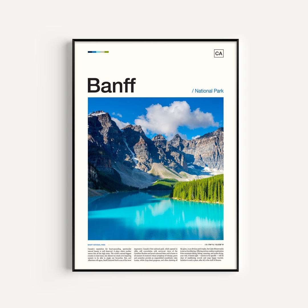 Banff National Park, National Park Poster, Banff Art, Banff Artwork ...