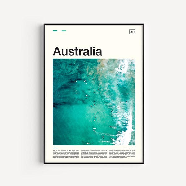 Australia Wall Poster - Etsy