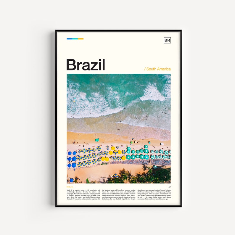 Brazil Print Brazil Poster Brazil Art Brazil Wall Art - Etsy