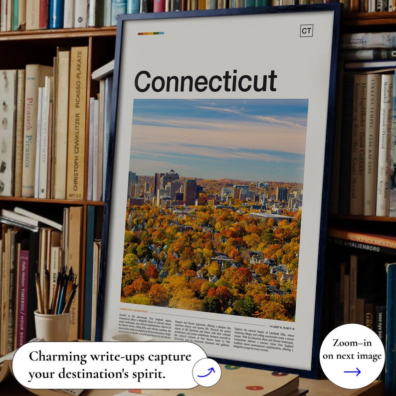 Connecticut Travel Poster: New England Photo Art Print - Etsy