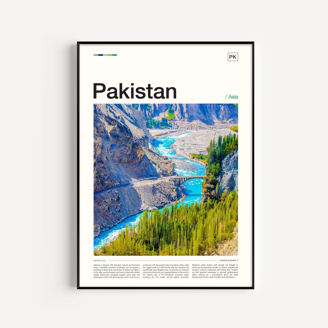 Pakistan Travel Poster: Landscape Photography Art Print - Etsy