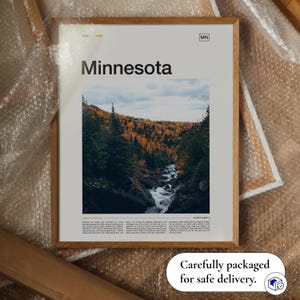Minnesota Print, Minnesota Décor, Minnesota Wall Art, Minnesota Poster ...