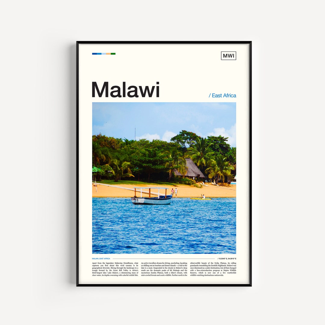 Malawi Print, Malawi Poster, Malawi Wall Art, Malawi Art Print, Malawi ...
