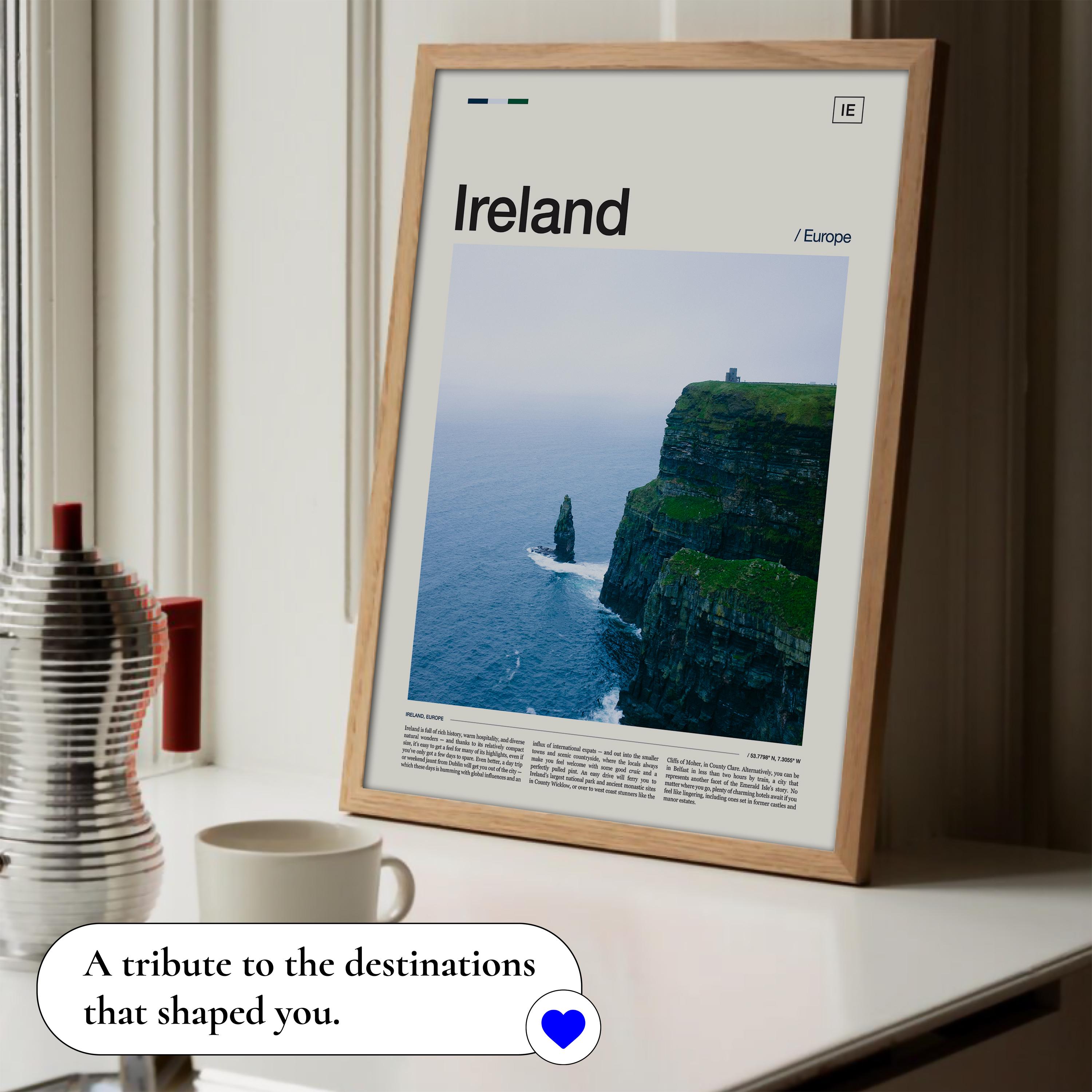 Ireland Print, Ireland Poster, Ireland Wall Art, Ireland Art Print ...
