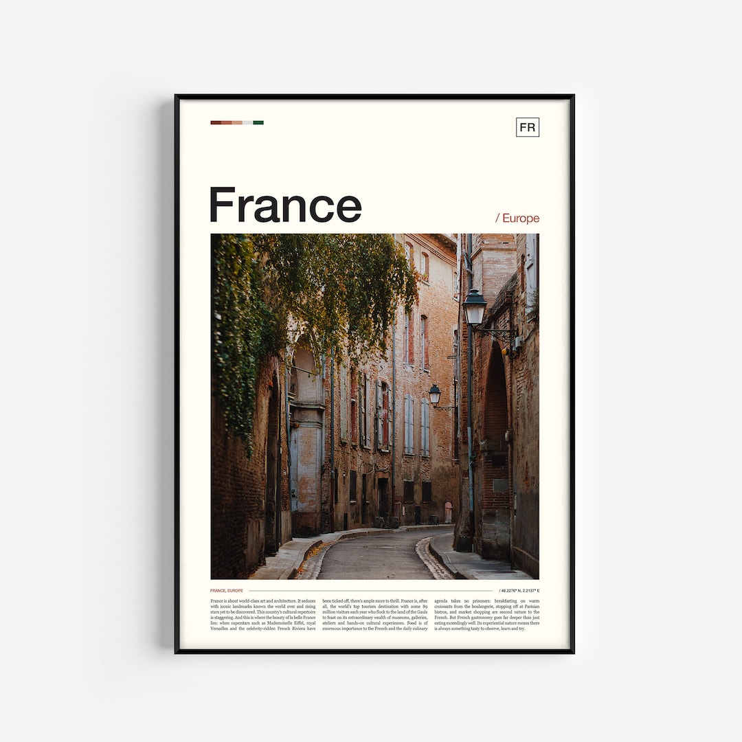 France Print, France Poster, France Wall Art, France Artwork, France ...
