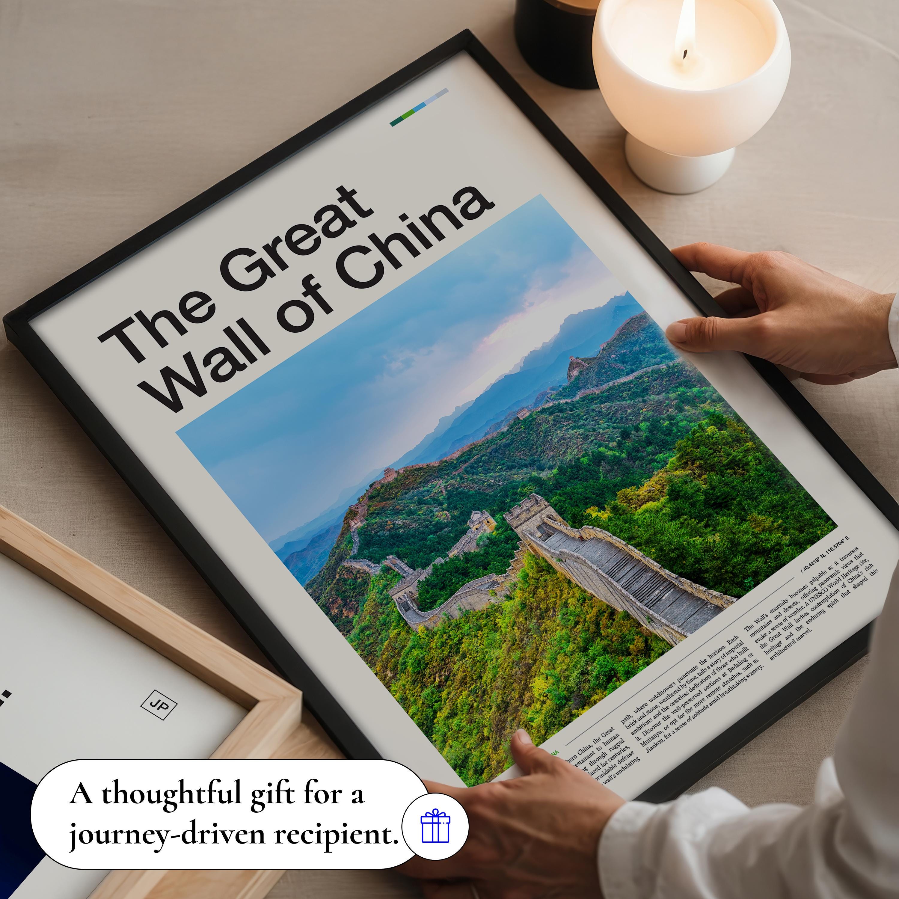 Great Wall of China Poster, Great Wall Poster, Chinese Art, China ...