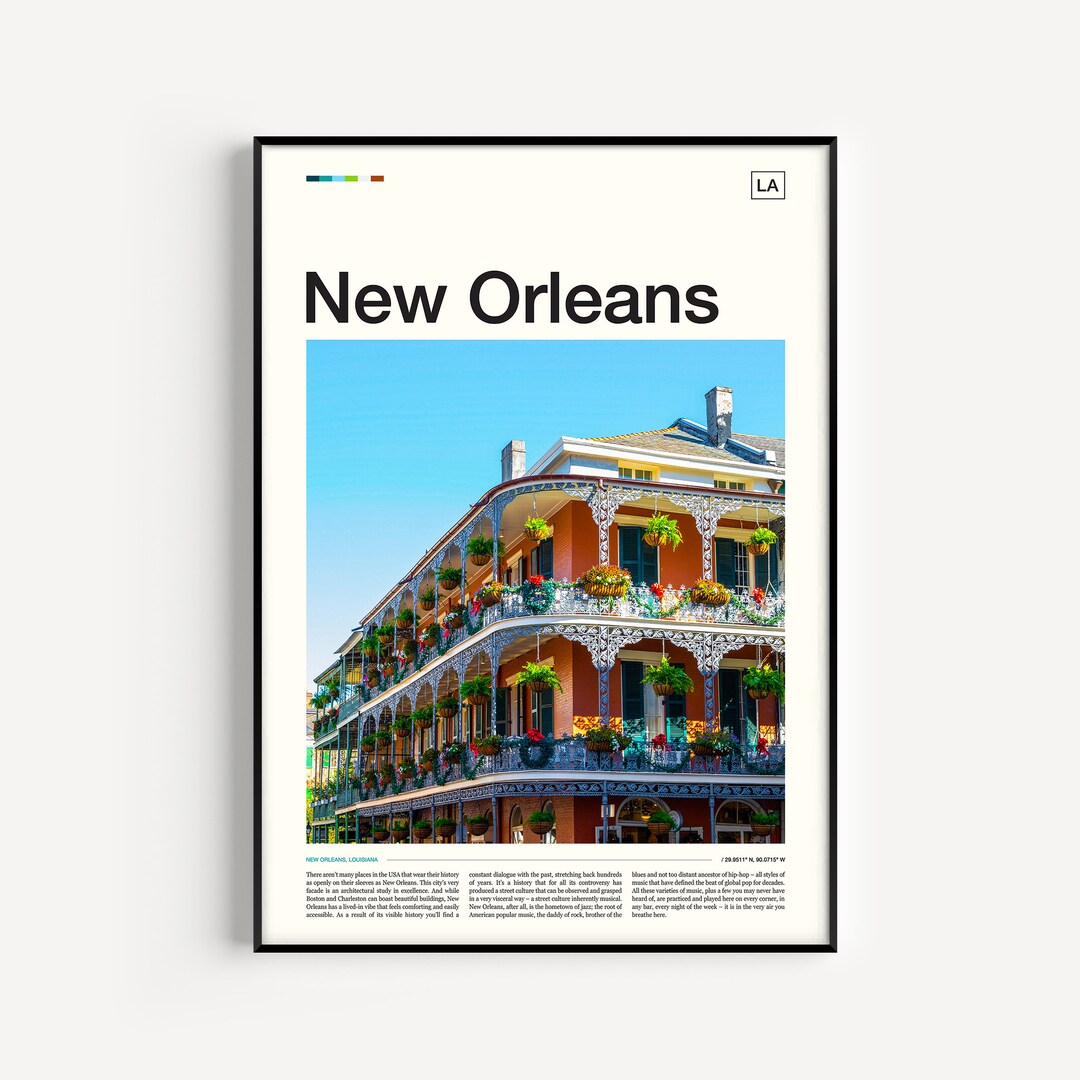 New Orleans Print, New Orleans Wall Art, New Orleans Art, New Orleans ...