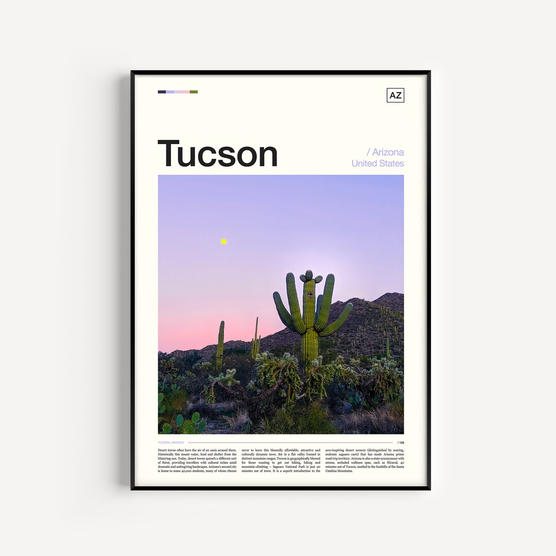 Tucson Print Tucson Poster Tucson Wall Art Tucson Art - Etsy Hong Kong