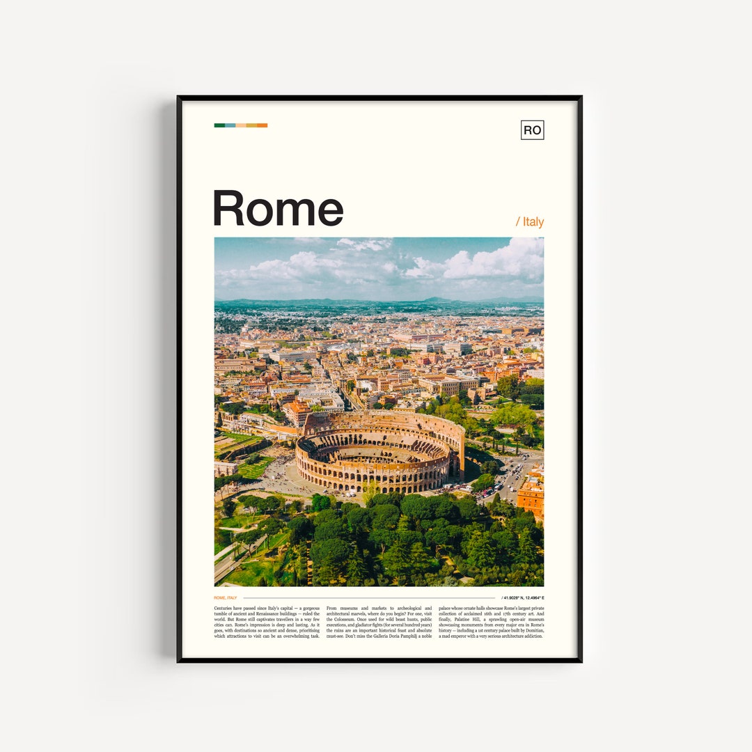 Rome Poster, Rome Print, Rome Wall Art, Rome Travel Poster, Rome Art ...