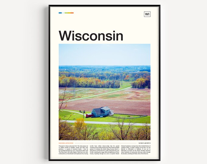 Wisconsin Travel Poster, Wisconsin Summerfest Poster, Wisconsin Vintage ...
