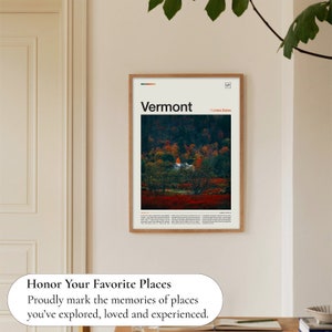 Vermont Poster, Vermont Art, Vermont Print, Vermont Wall Art, Vermont ...