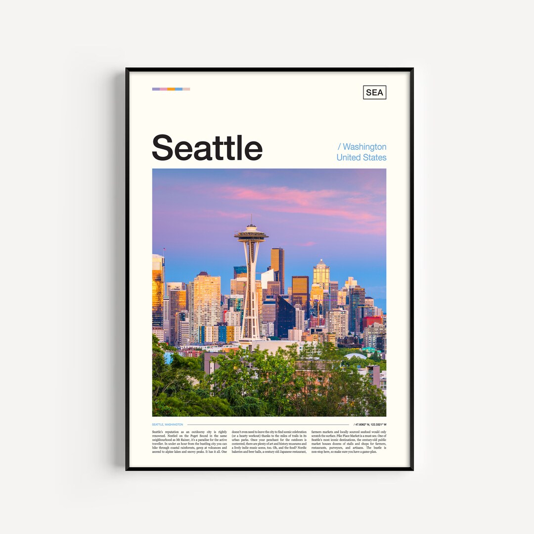 Seattle Art, Seattle Washington, Seattle Gifts, Seattle Photo, Seattle Print, Washington Art ...