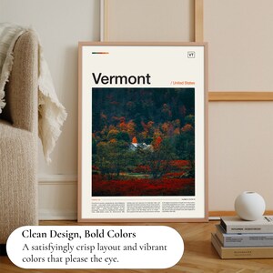 Vermont Poster, Vermont Art, Vermont Print, Vermont Wall Art, Vermont ...