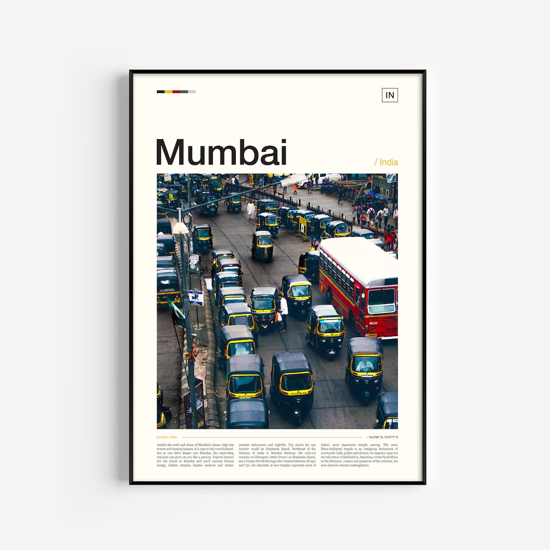 Mumbai Print, Mumbai Poster, Mumbai Travel Poster, Mumbai Print, Mumbai ...