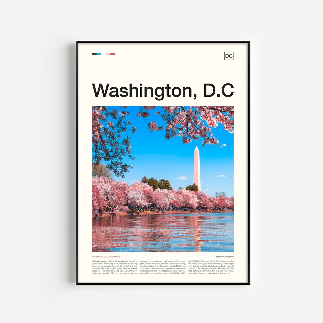 Washington Dc Poster, Washington Dc Wall Art, Washington Dc Print ...