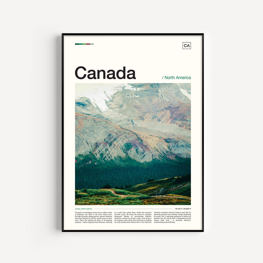 Canada Wall Art, Canada Print, Canada Poster, Canada Travel Poster ...