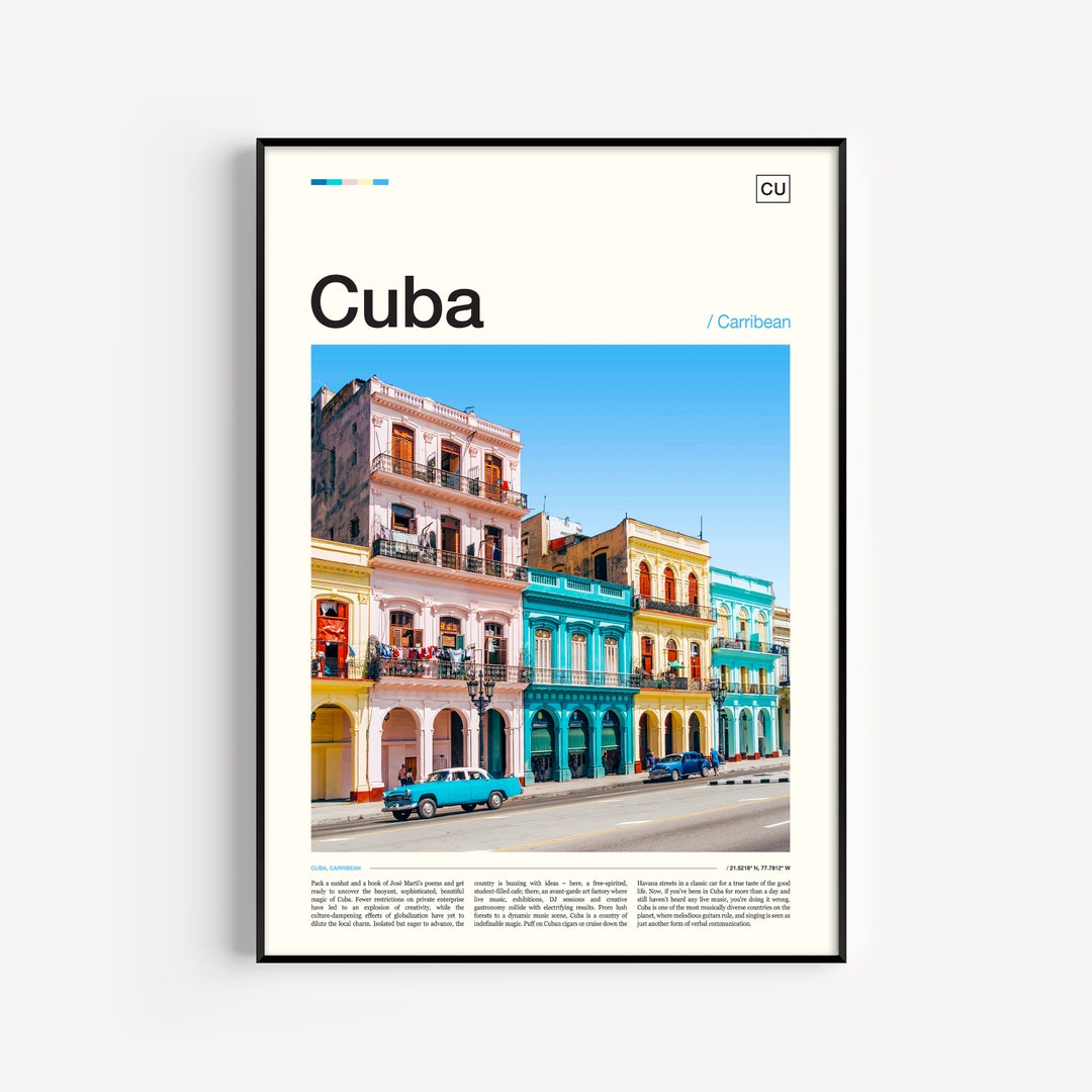 Cuba Print, Cuba Poster, Cuba Wall Art, Cuba Art Print, Cuba Artwork ...