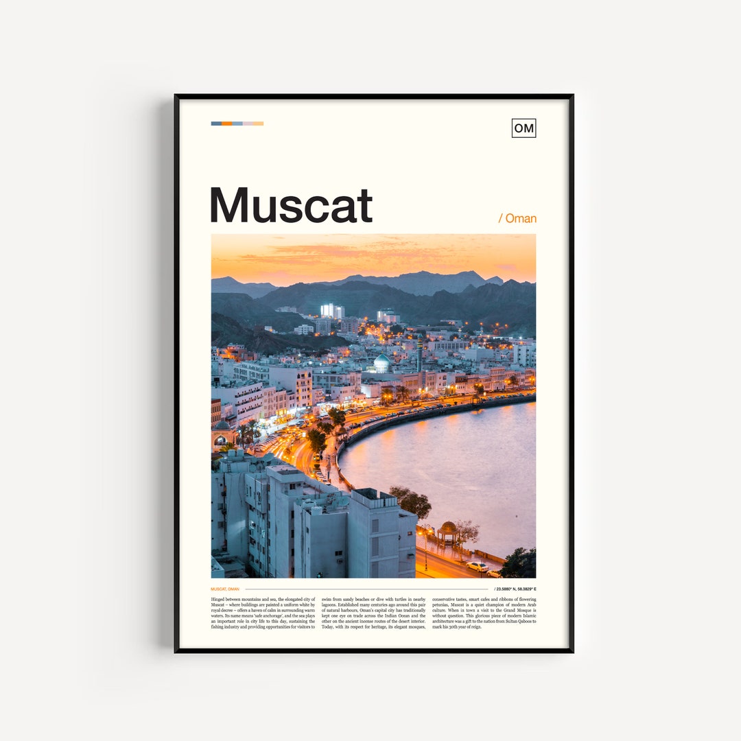 Muscat Print, Muscat Poster, Muscat Wall Art, Muscat Art Print, Muscat ...