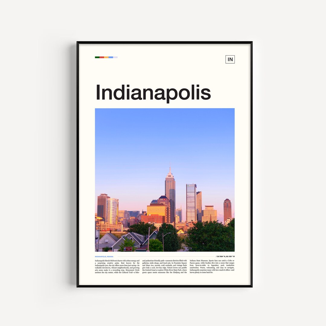 Indianapolis Print, Indianapolis Poster, Indianapolis Art, Indianapolis ...
