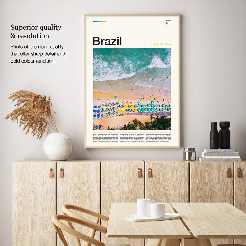 Brazil Print Brazil Poster Brazil Art Brazil Wall Art - Etsy