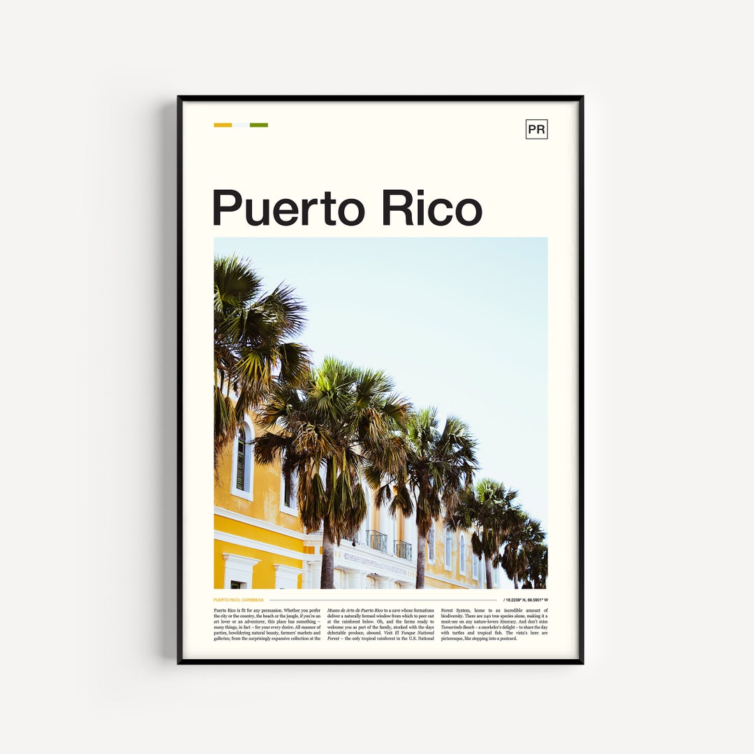 Puerto Rico Print, Puerto Rico Wall Art, Puerto Rico Poster, Puerto ...