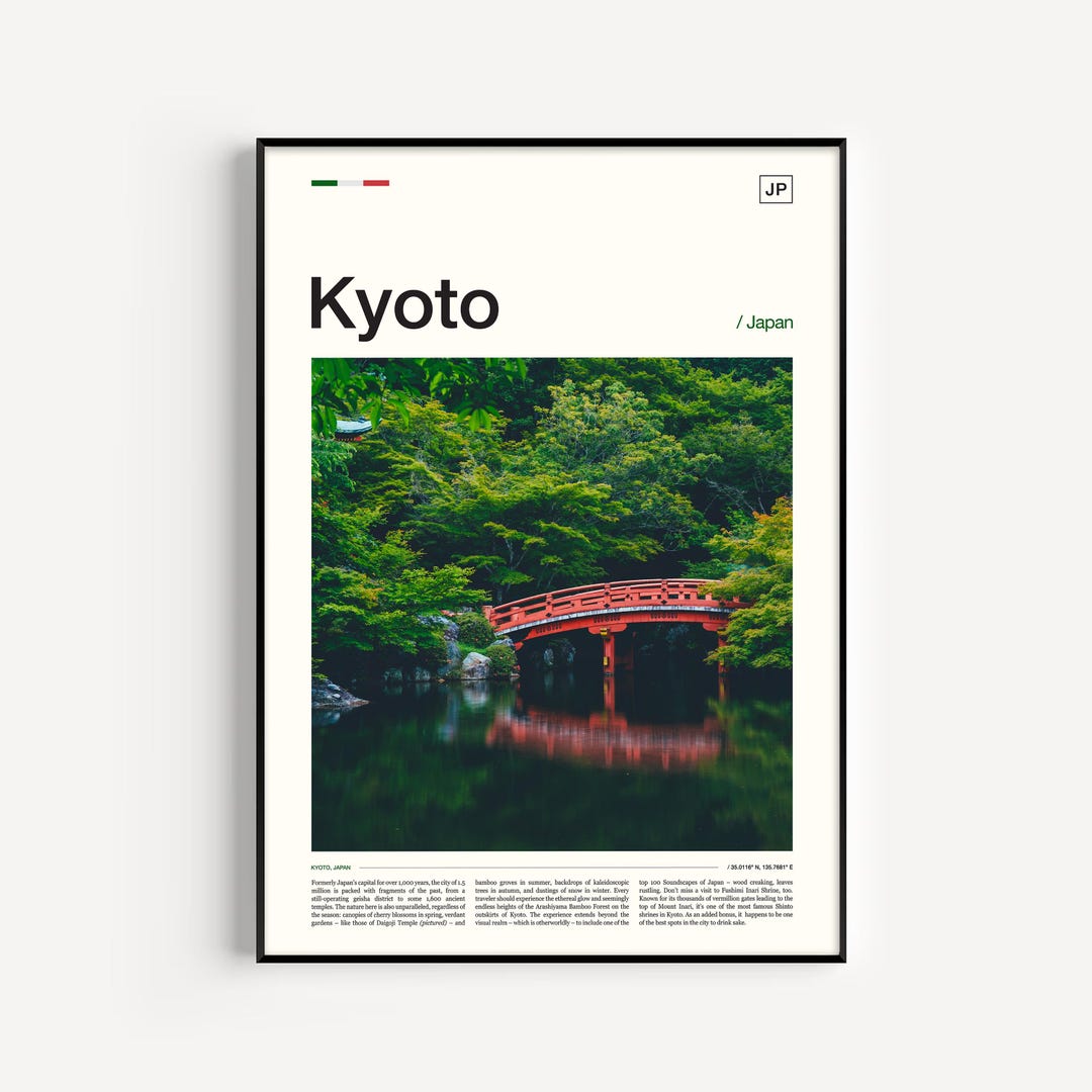 Kyoto Print, Kyoto Poster, Kyoto Wall Art, Kyoto Art Print, Kyoto Photo ...