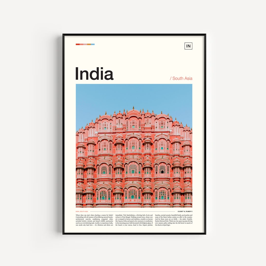 India Print, India Poster, India Wall Art, India Art Print, India Photo ...