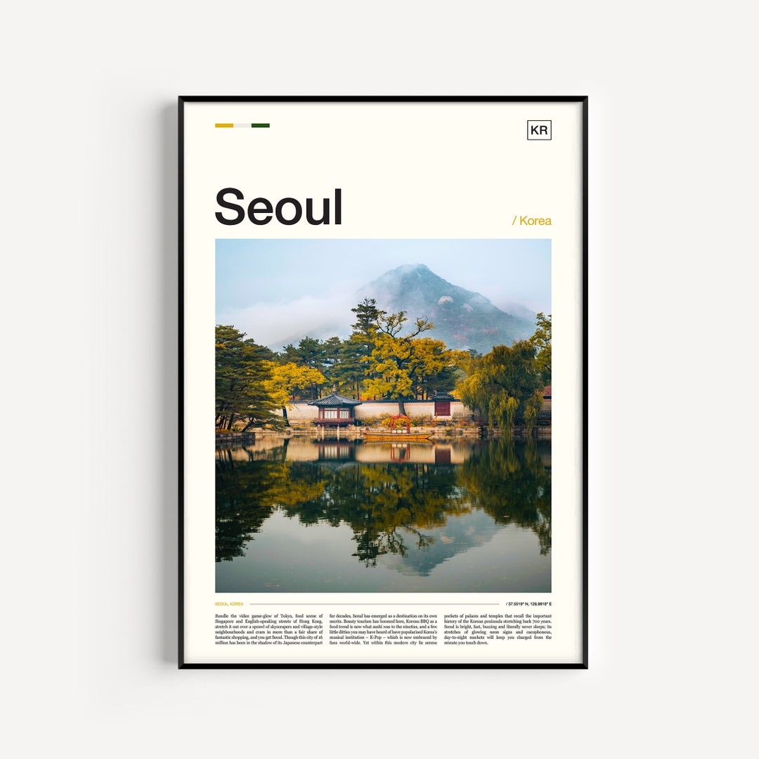 Seoul Poster, Seoul Print, Seoul Wall Art, Seoul Art, Seoul Photography ...