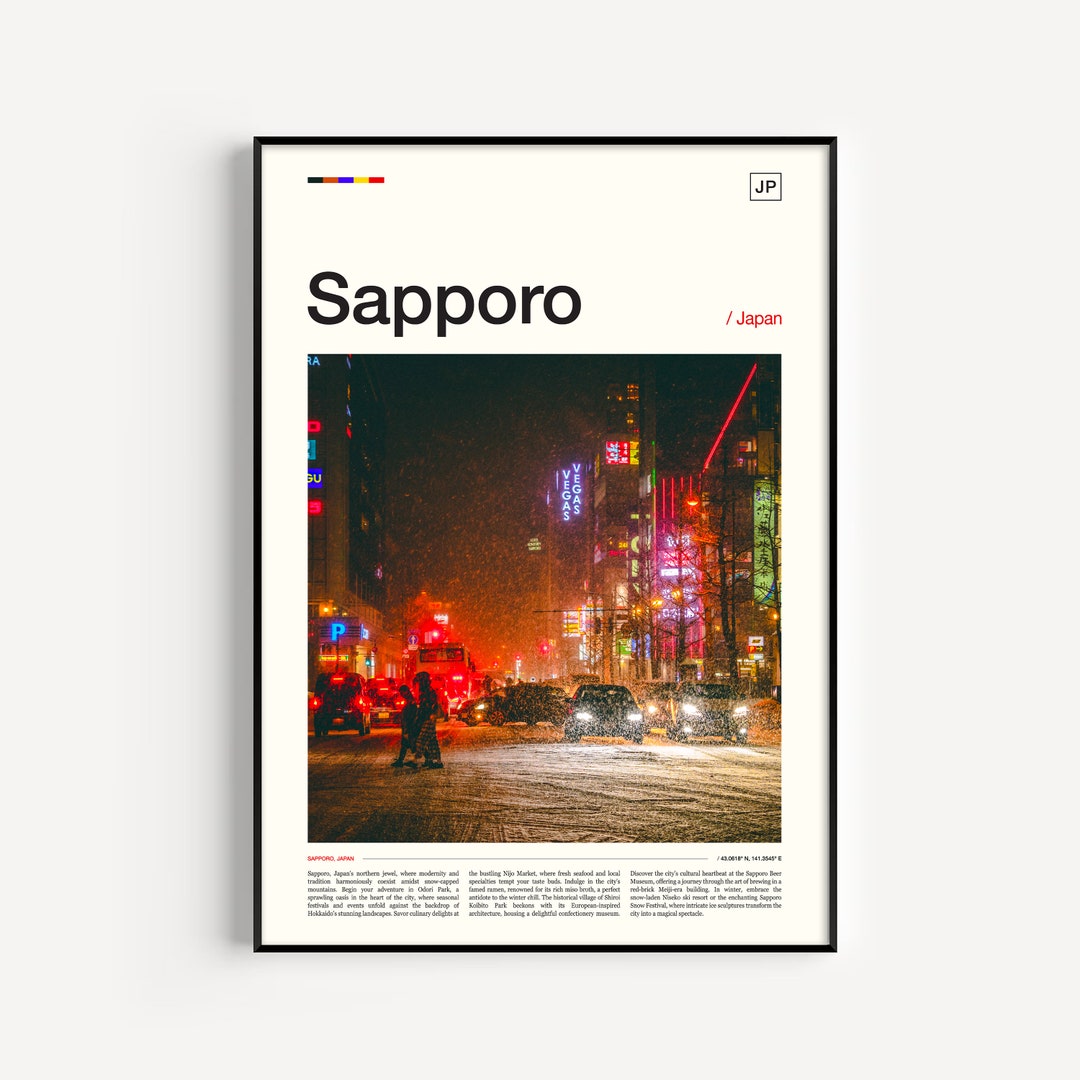 Sapporo Print, Sapporo Poster, Sapporo Wall Art, Sapporo Art Print ...