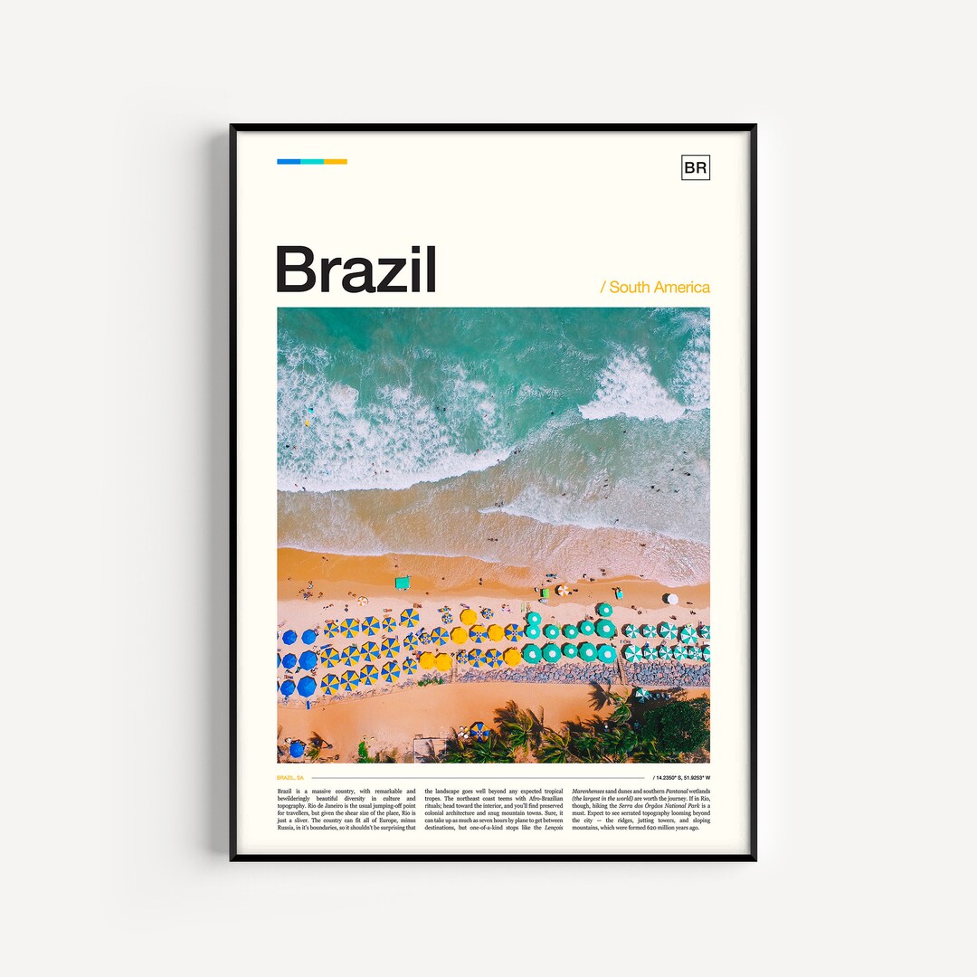 Brazil Print, Brazil Poster, Brazil Art, Brazil Wall Art, Brazilian Art ...
