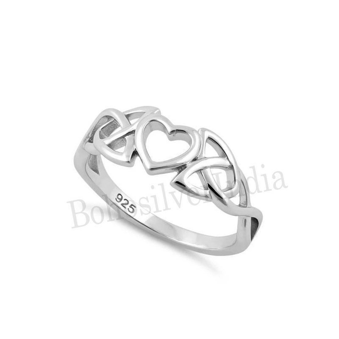 Celtic Knot Heart Ring: 925 Sterling Silver Scottish Jewelry - Etsy
