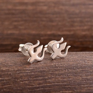 Sterling Silver Lord Shiva Trishul Stud Earrings: Indian Jewelry - Etsy