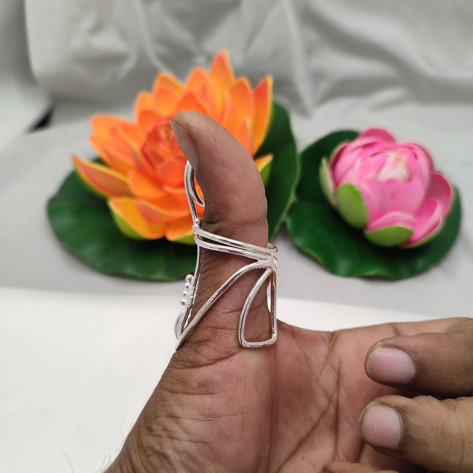 925 Silver Thumb Splint Ring: MCP Hyper Extension, Arthritis, Trigger ...