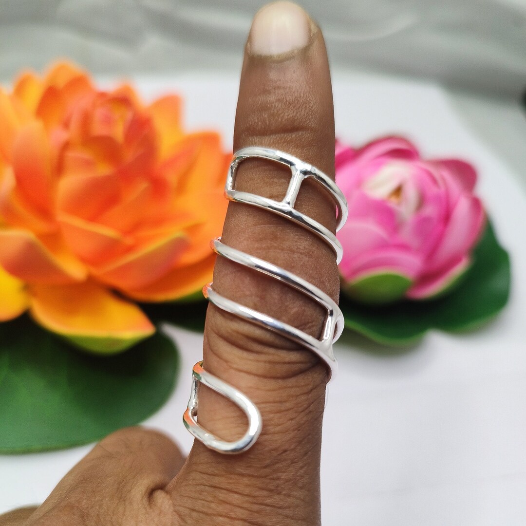 Silver Double Coil Spiral Ring: Chunky German Silver - Etsy