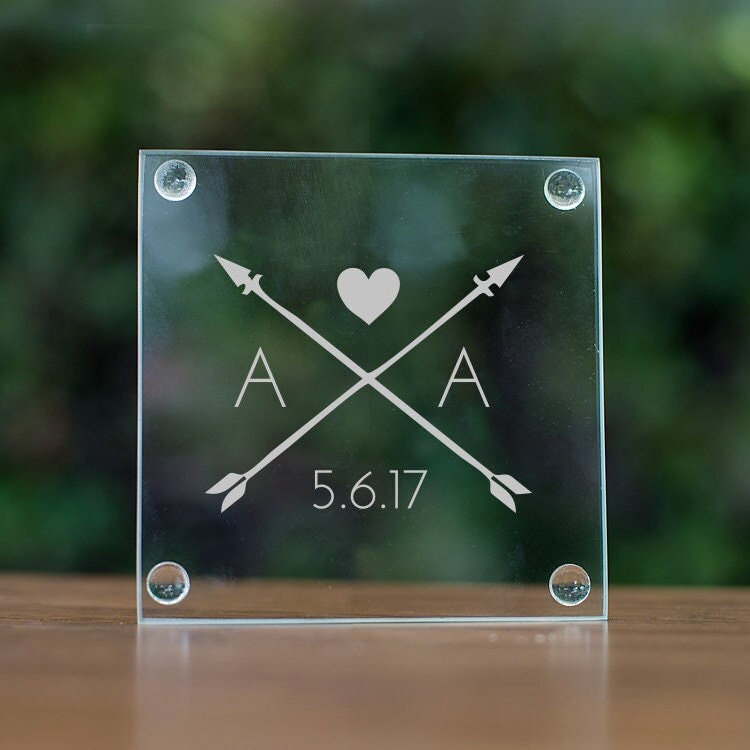 Glass Coaster Set Engraved Coasters Wedding Favors Personalized Coasters Custom Engraved Wedding Coasters Bulk Etsy