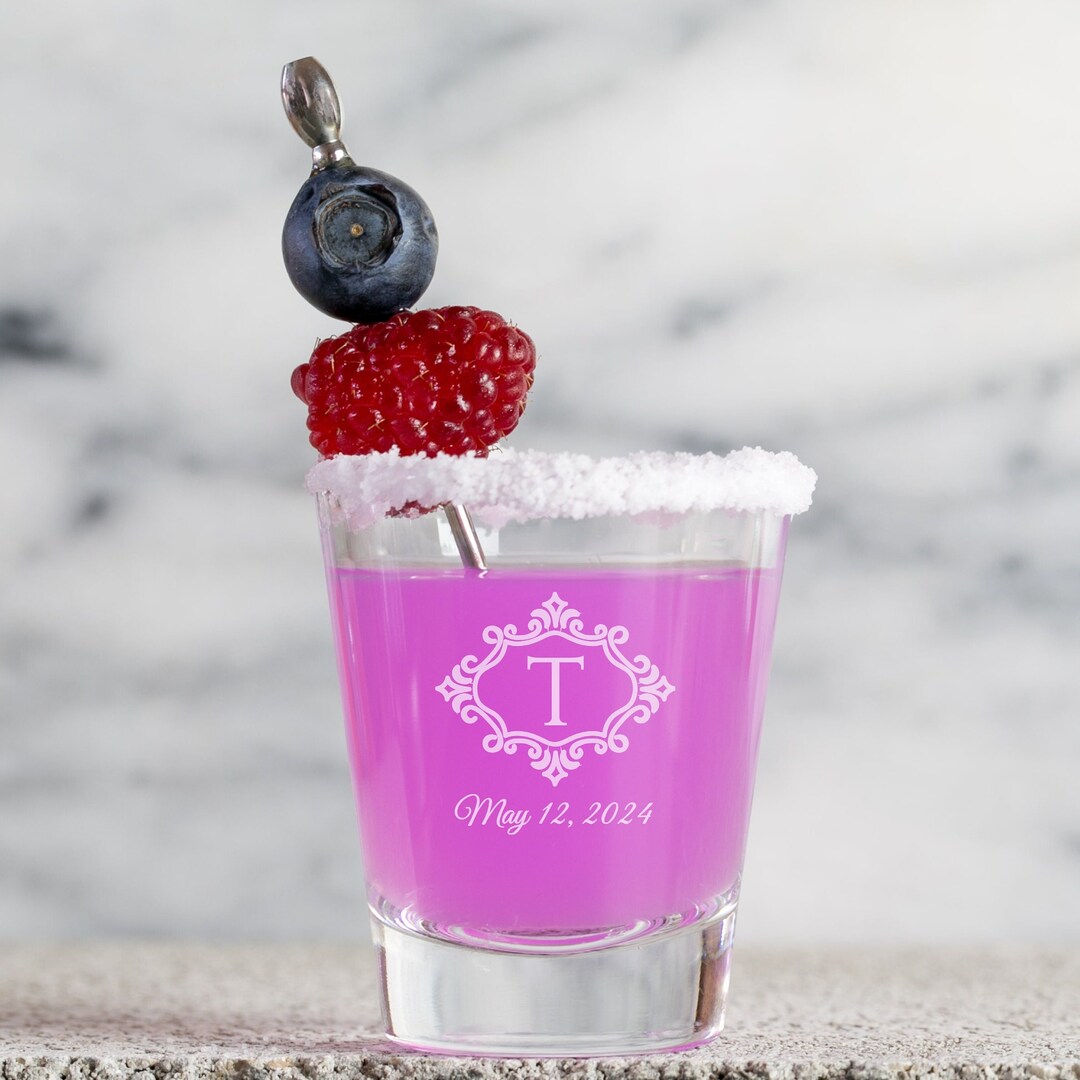 Etched 175 Oz Shot Glasses Wedding Favor T Engraved Wedding Favor Shots Personalized