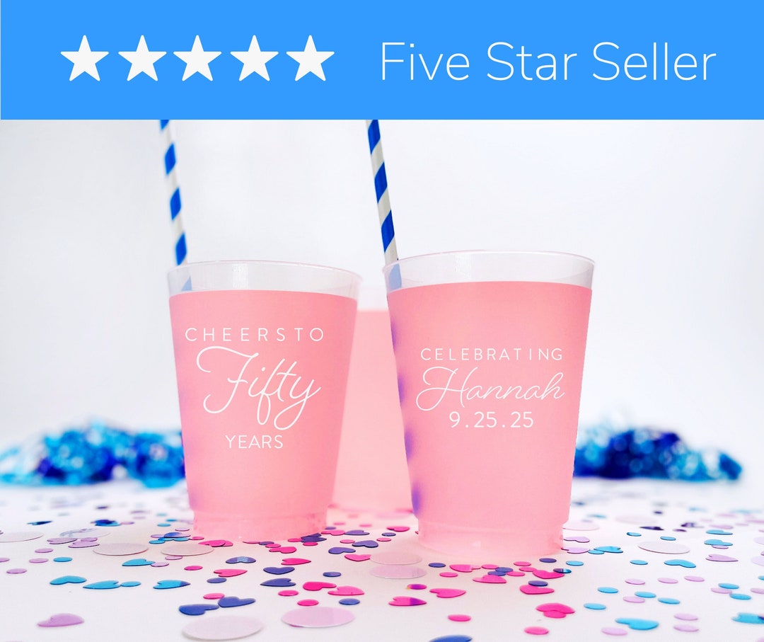 Personalized Frosted Birthday Cups Over 70 Designs to Choose From ...