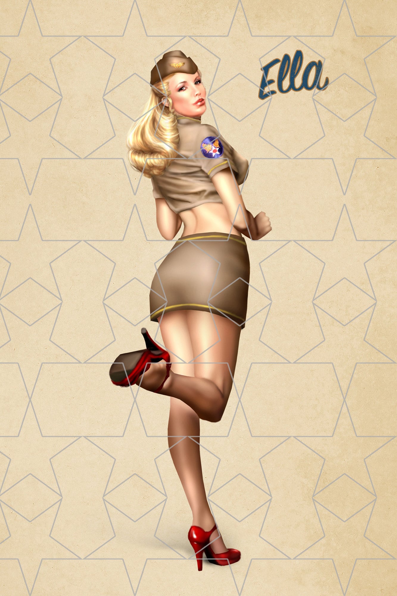 Pinup Sexy Blonde Ella Air Force Vintage Sticker Decal Female Pin up Pin-up Hot Girl S89 - Etsy