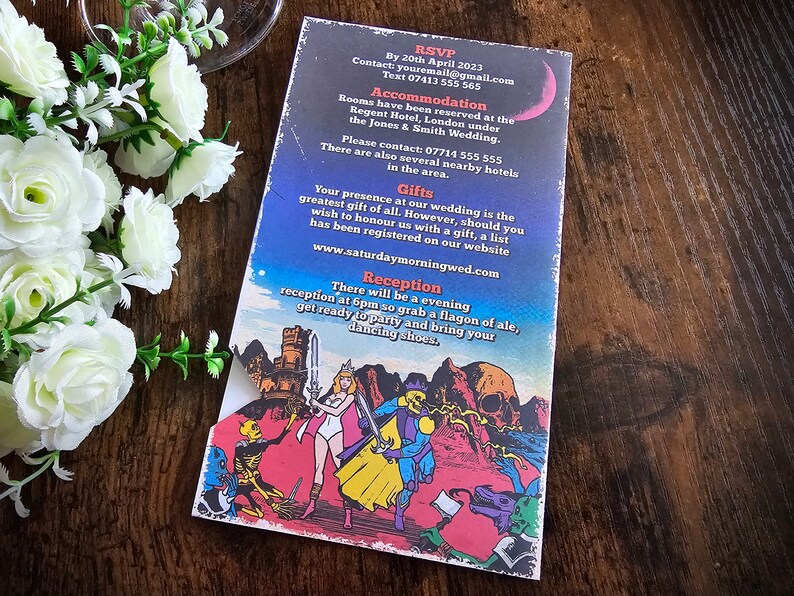 80s Cartoon VHS Tape Wedding Invitation: Fantasy RSVP, Save the Date ...
