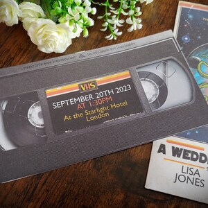 Personalised Retro Sci-fi, Space VHS Tape Inspired Wedding Invite ...