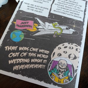 Personalised Folding Sci-fi Fantasy Horror Comic Book Wedding Invite ...