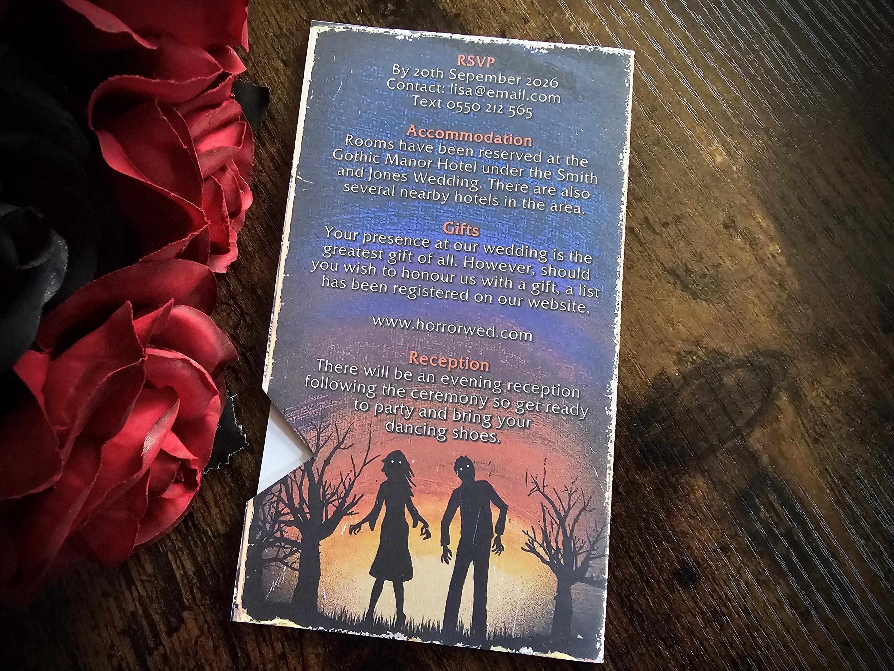 Personalized 80's Horror Movie VHS Spooky Halloween Wedding Invitation ...