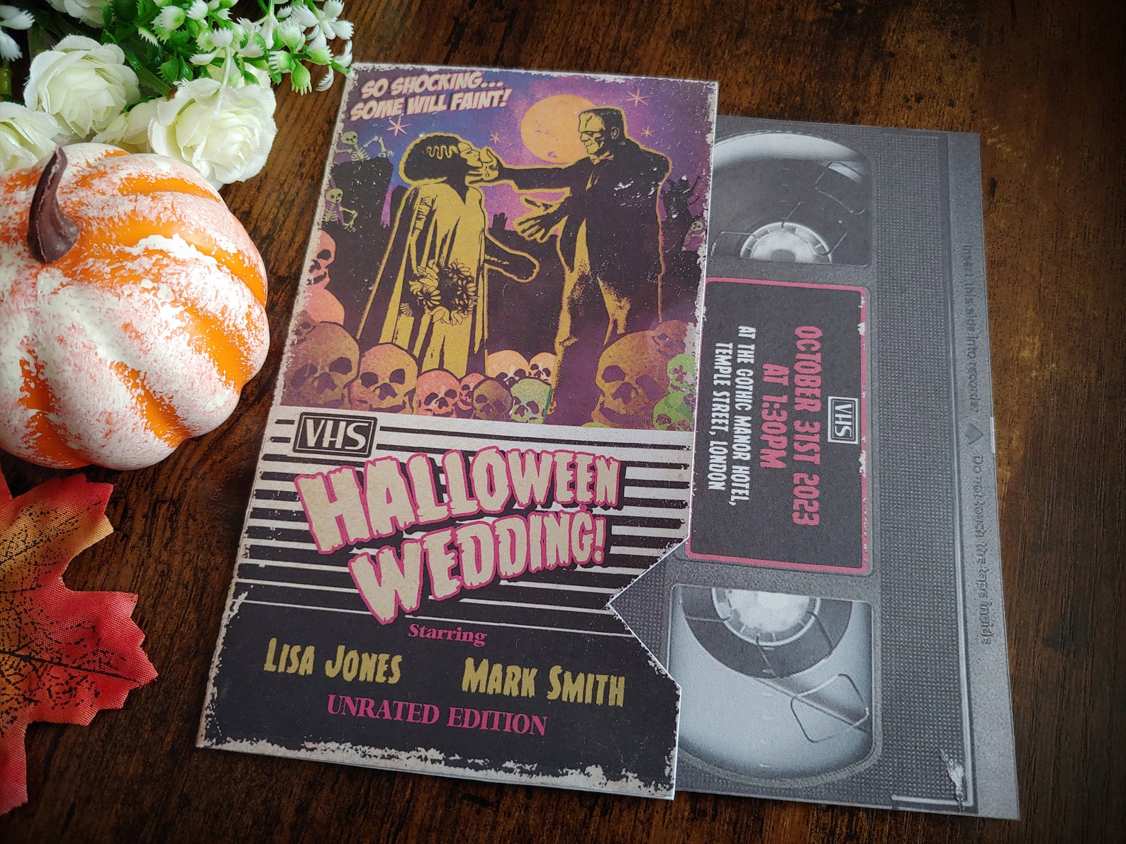 Personalised Bride of Frankenstein Halloween Movie VHS Tape Inspired ...