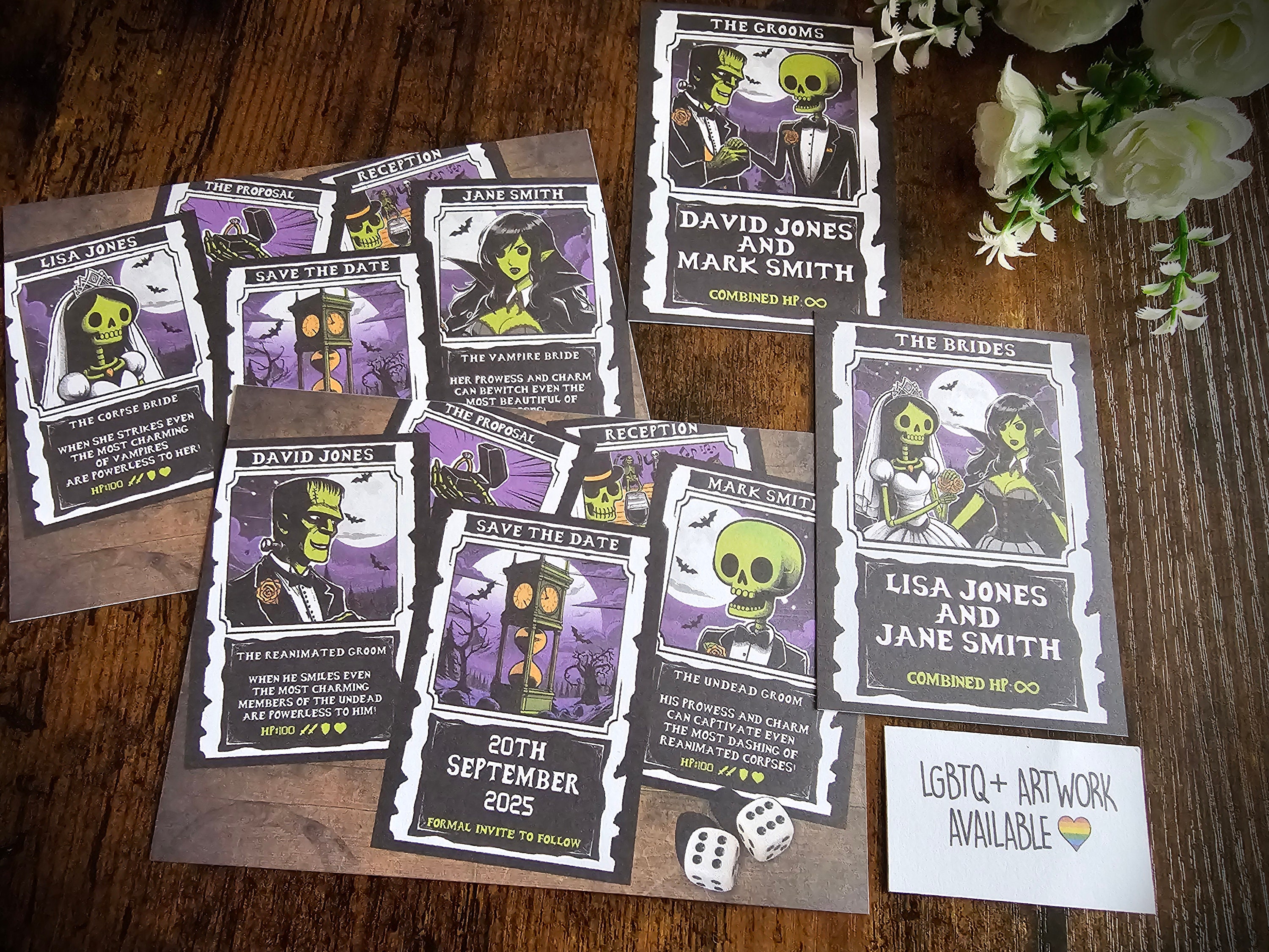 Board Game Inspired Wedding Invitation Set: Personalized RSVP Cards ...