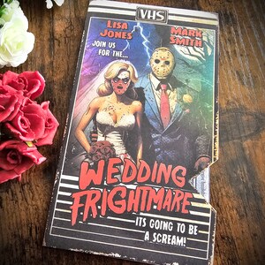 Personalised 1980's Horror Movie VHS Tape Inspired Wedding Invite ...