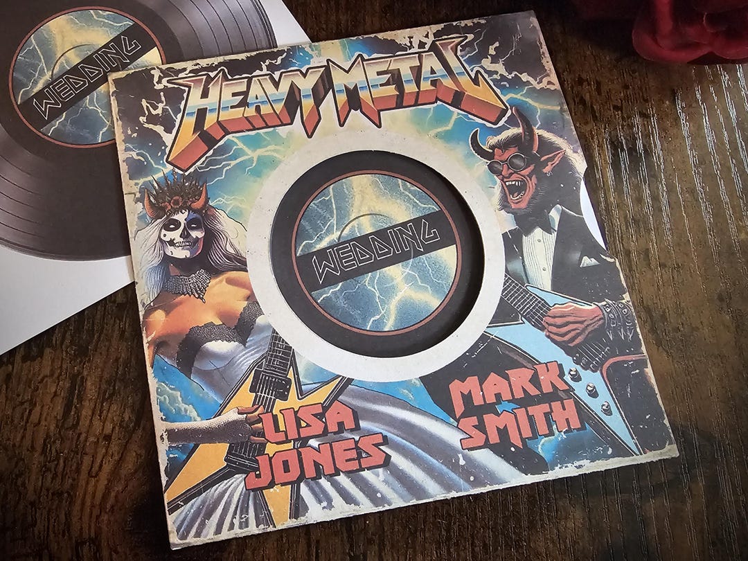 Personalized Heavy Metal Rock Album Wedding Invitation - Etsy