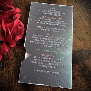 Personalised 1980's Vampire Horror Movie VHS Tape Inspired Wedding ...