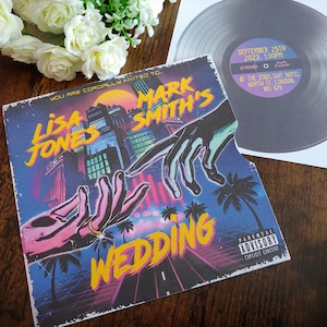 Personalised 80's Retro Synthwave, Cyberpunk Record Album Inspired ...