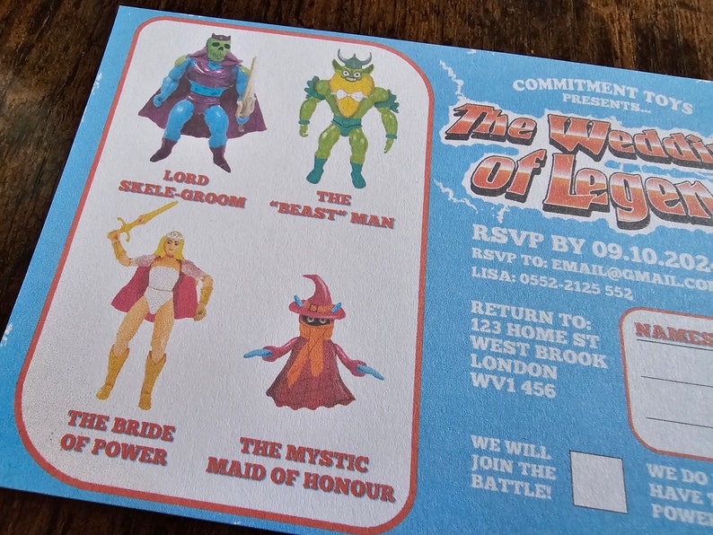 80s Cartoon VHS Tape Wedding Invitation: Fantasy RSVP, Save the Date ...